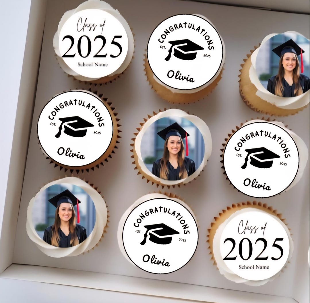 Graduation Edible Image Sheet Etsy