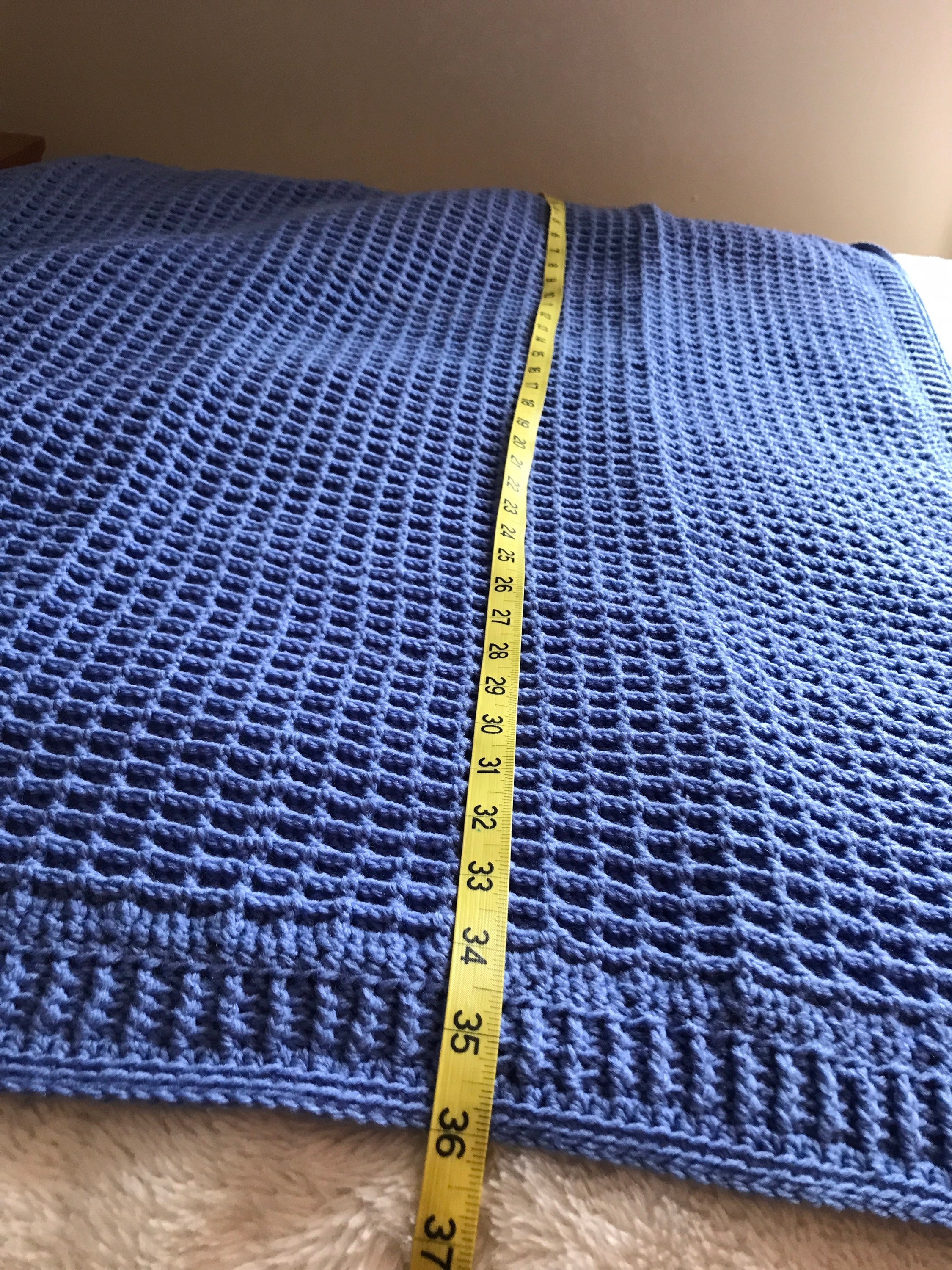 Periwinkle Blue Crochet Baby Blanket - Etsy