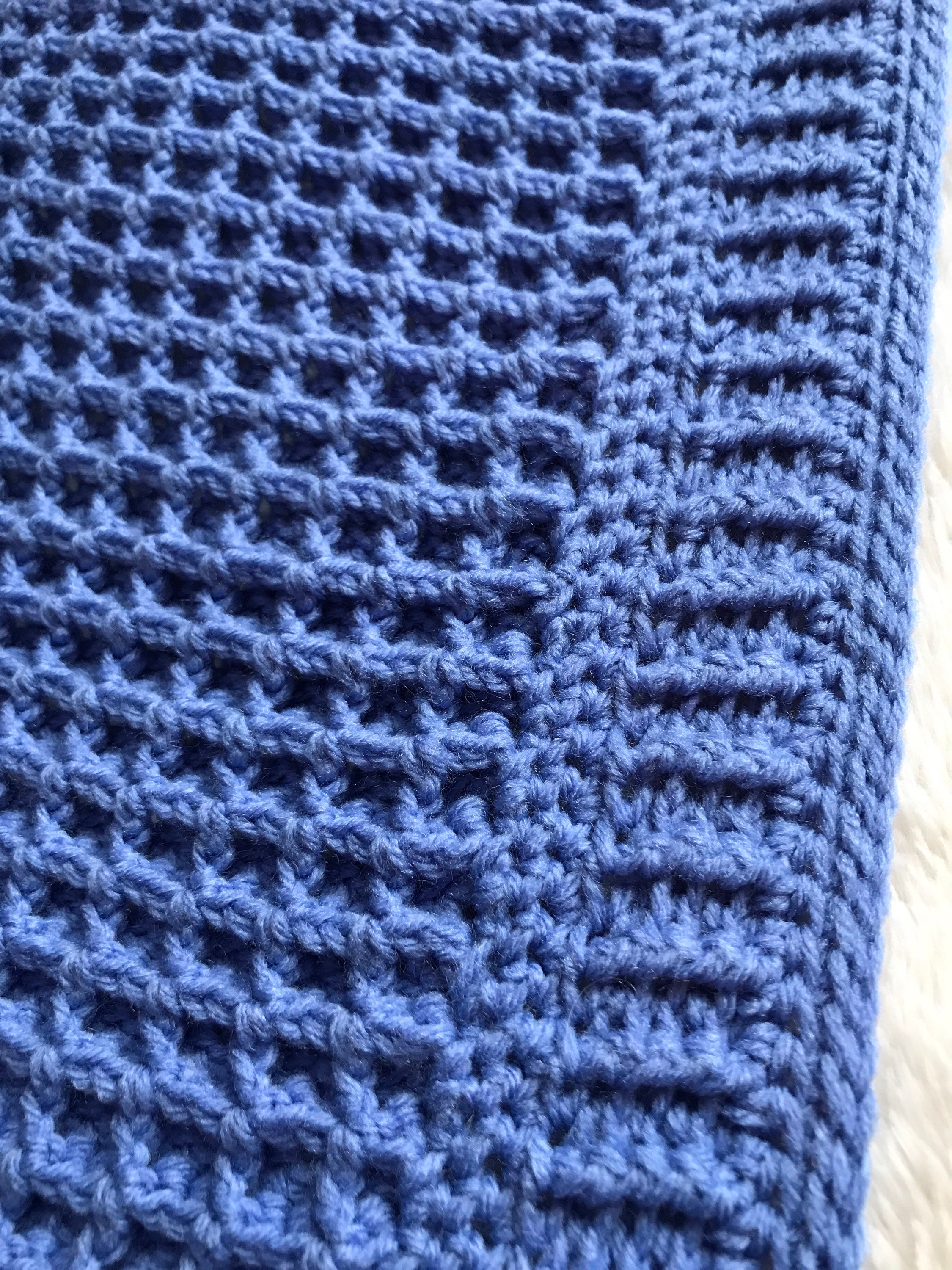 Periwinkle Blue Crochet Baby Blanket - Etsy