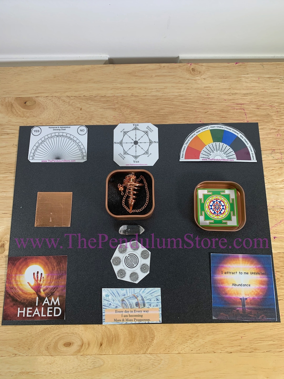 Copper Spiral Radionics Pendulum Kit With 3 Pendulum Charts. - Etsy