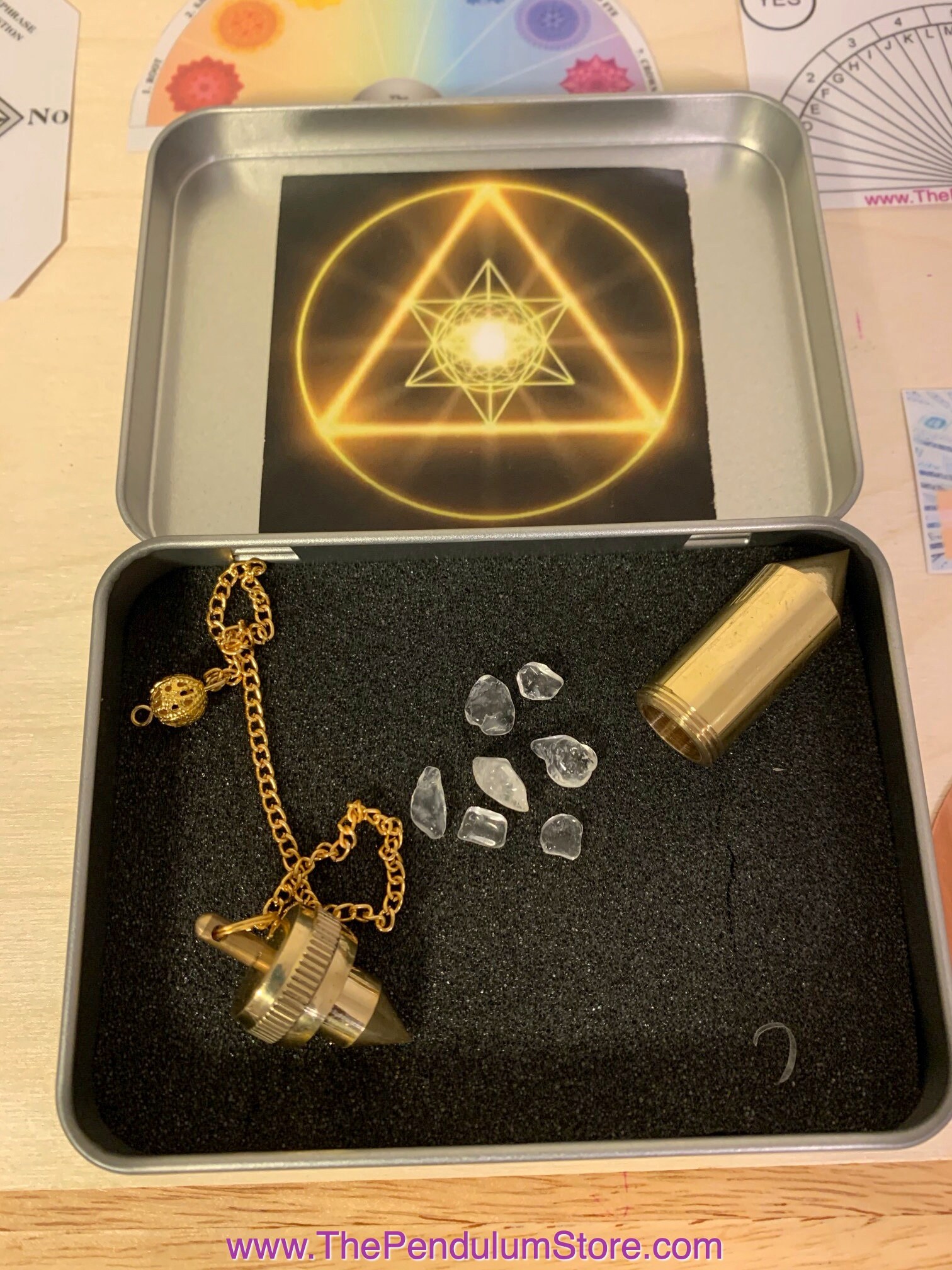 2 in 1 Pointed Cylinder Chamber Dowsing Pendulum Kit for - Etsy