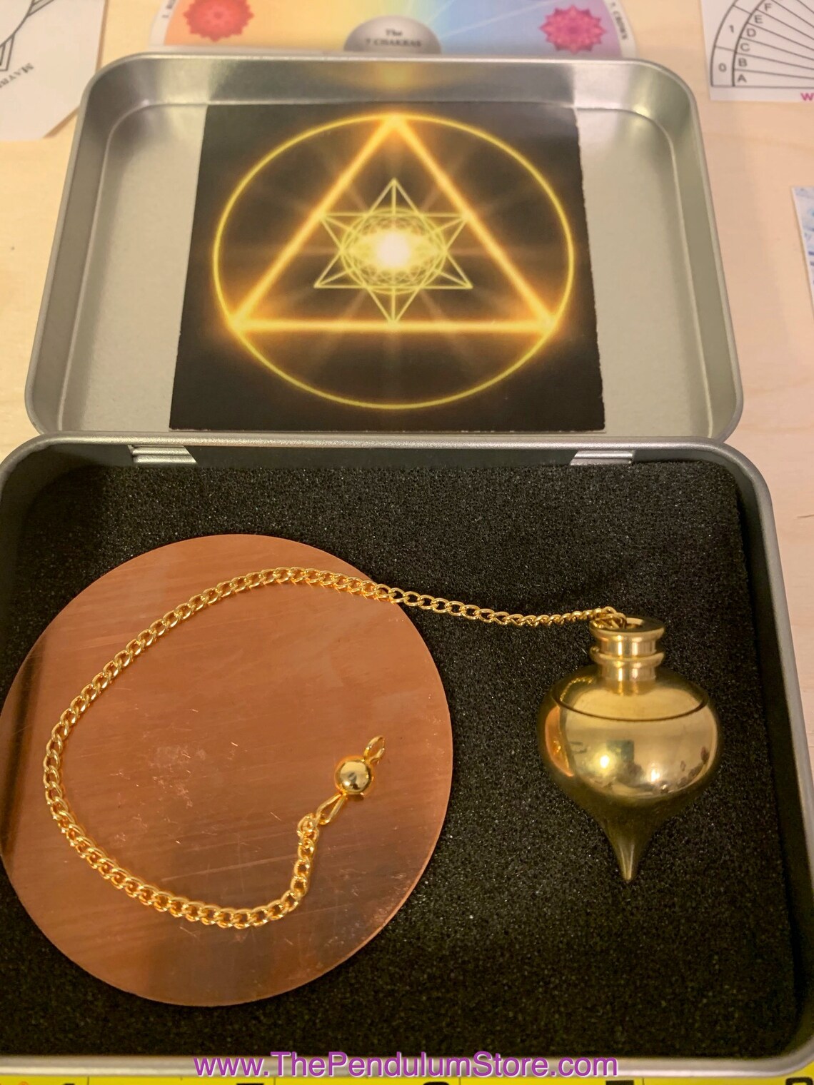 Mermet Witness Pendulum Kit With 3 Pendulum Dowsing Charts - Etsy