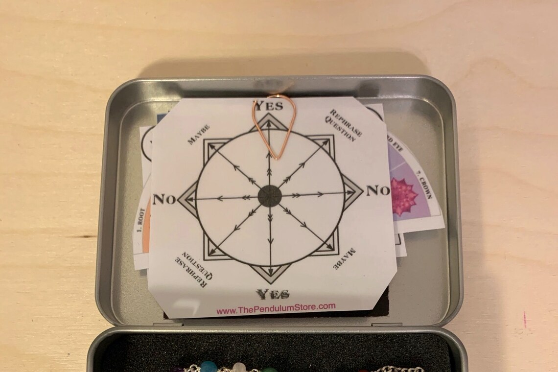 Brass Karnak Witness Pendulum Kit With Three Pendulum Charts | Etsy