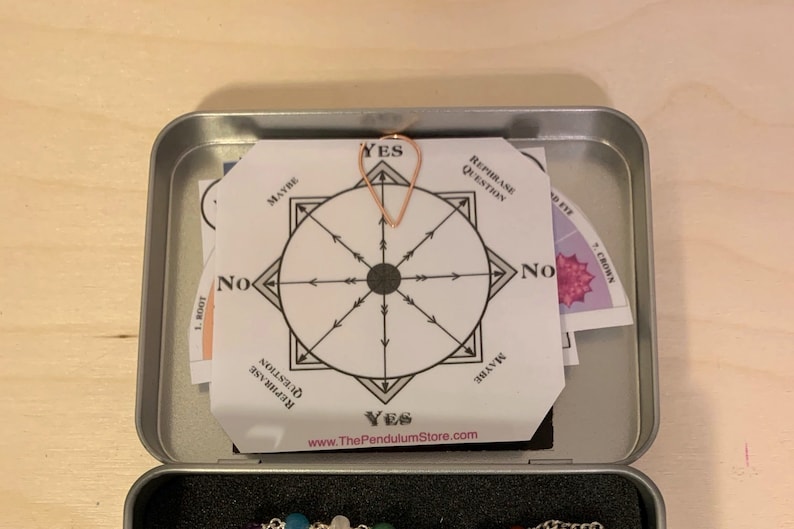 Brass Karnak Witness Pendulum Kit With Three Pendulum Charts - Etsy