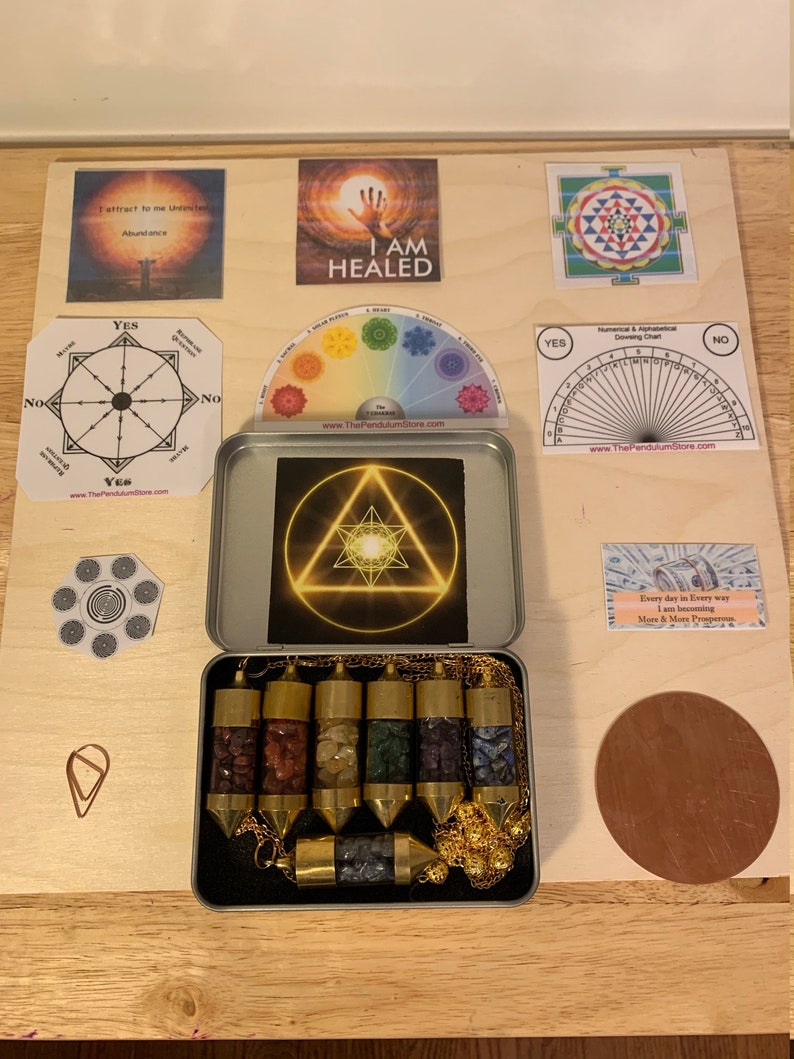 Chakra Balancing Dowsing Pendulum Kit for Chakra balancing | Etsy