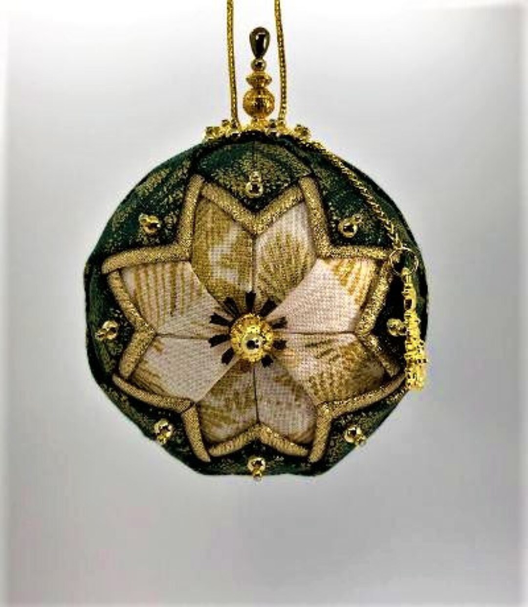 Green and Gold Ornament - Etsy