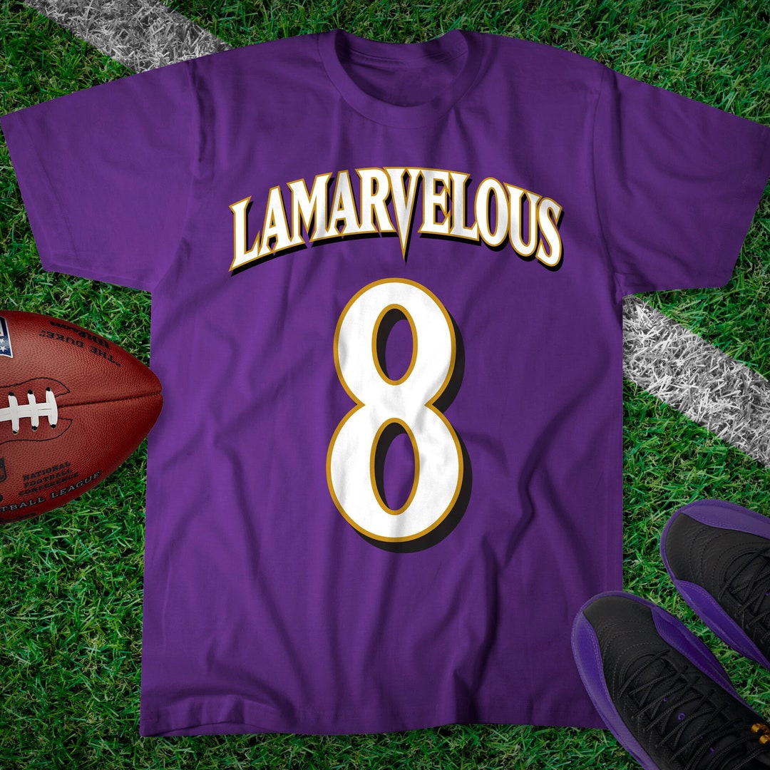 Lamarvelous - Baltimore Football T-shirt - Official Goat Gear - Ravens ...