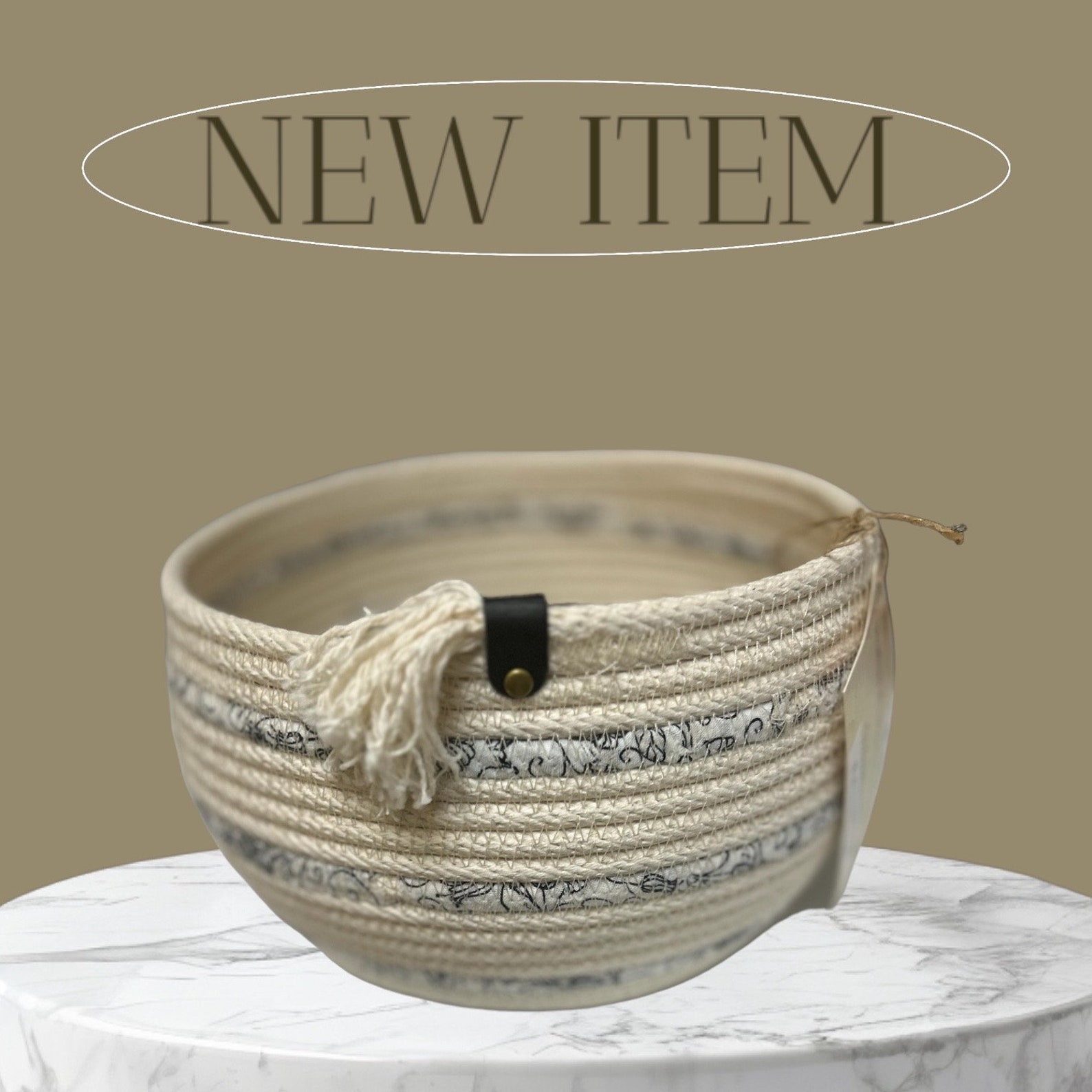 Rope Bowl / Rope Basket / Handmade / Fabric Wrapped / Rag Bowl ...