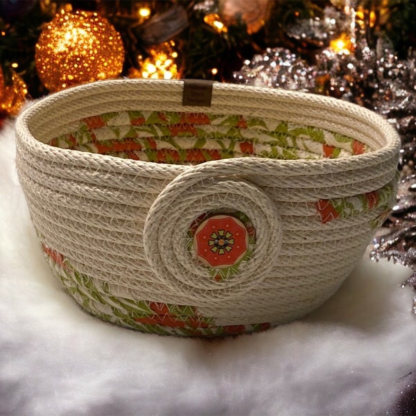 Fabric Wrapped Rope Baskets - Etsy