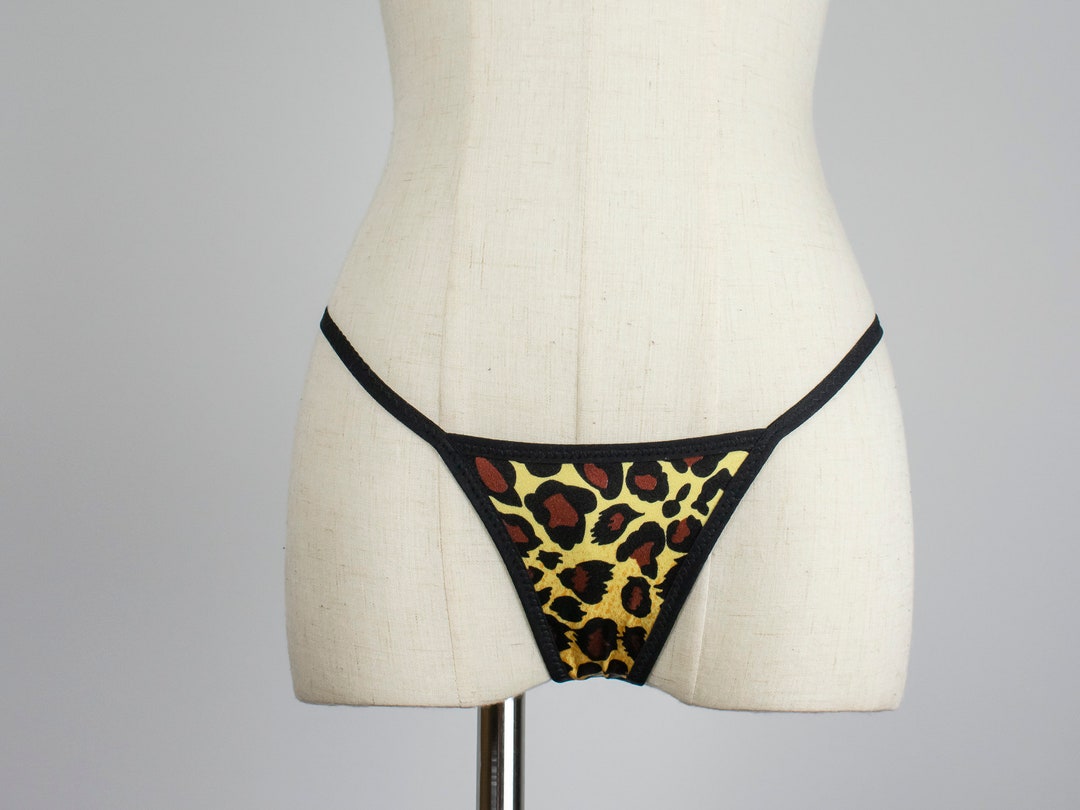 Low Cut Micro Bikini Animal G-string Bottom. Pin up Cheetah Print G ...