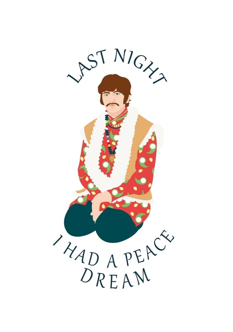 Ringo Starr Peace Unisex Illustrated T Shirt - Etsy Denmark