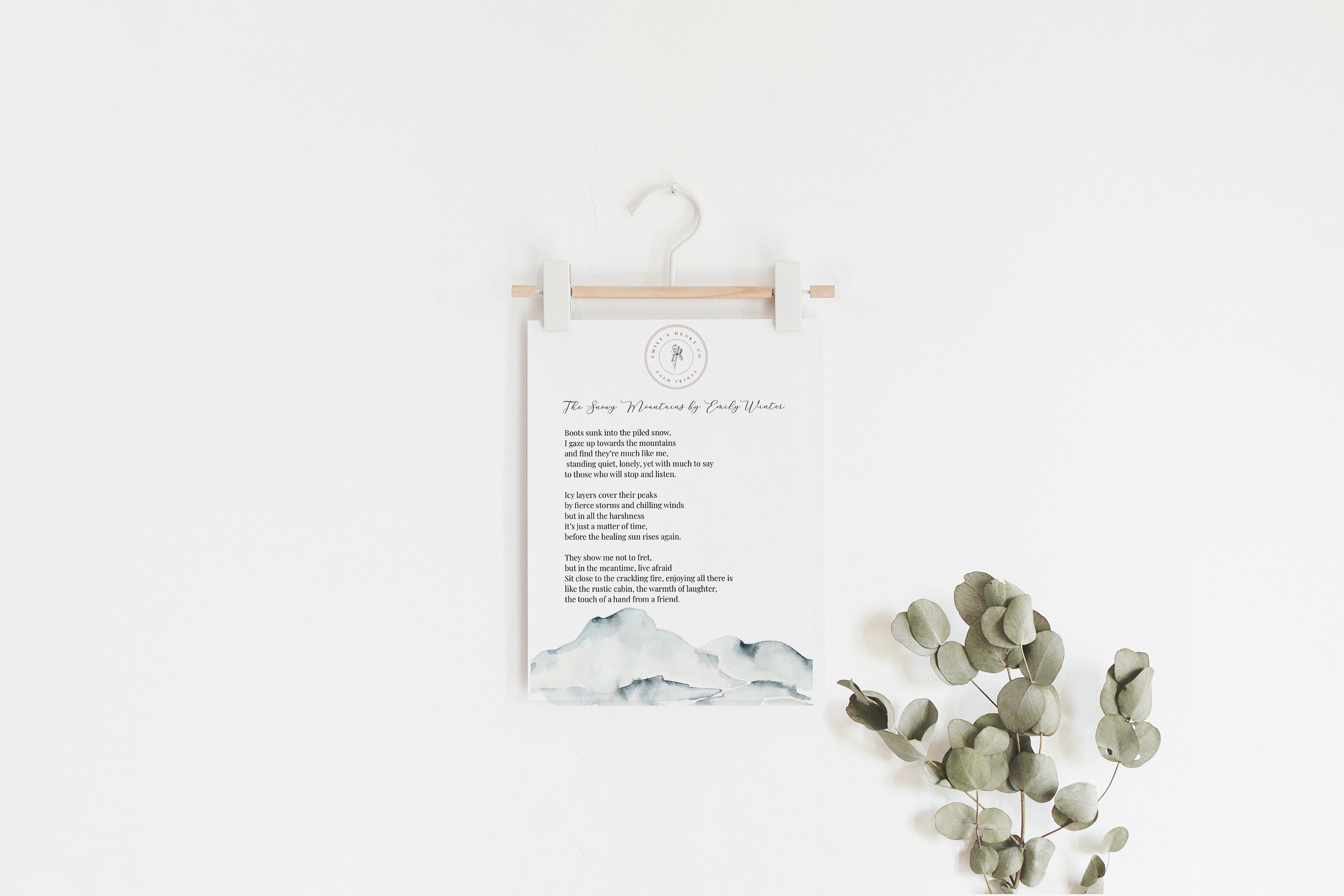 Hiker Greeting Card, Mountain Poem, Snowy Mountains, Wanderlust Poem ...