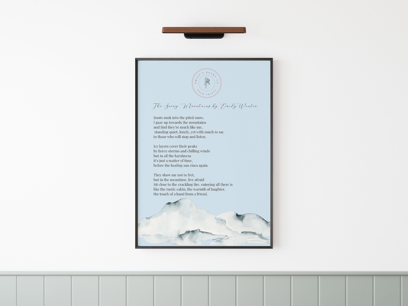 Hiker Greeting Card, Mountain Poem, Snowy Mountains, Wanderlust Poem ...