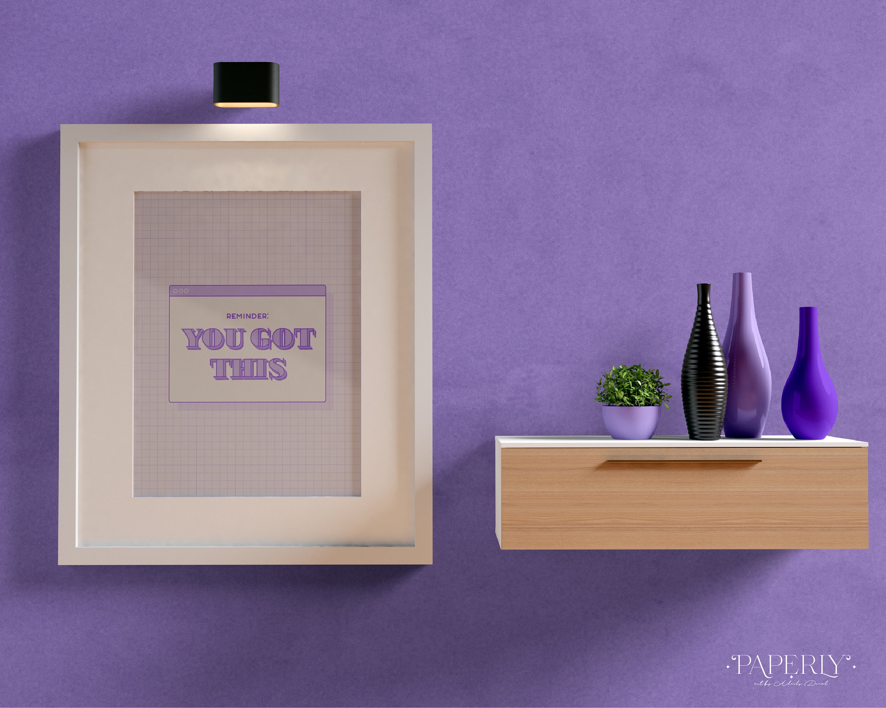 Purple You Got This Quote Art Print | Colorful Style Poster | Wall Art ...