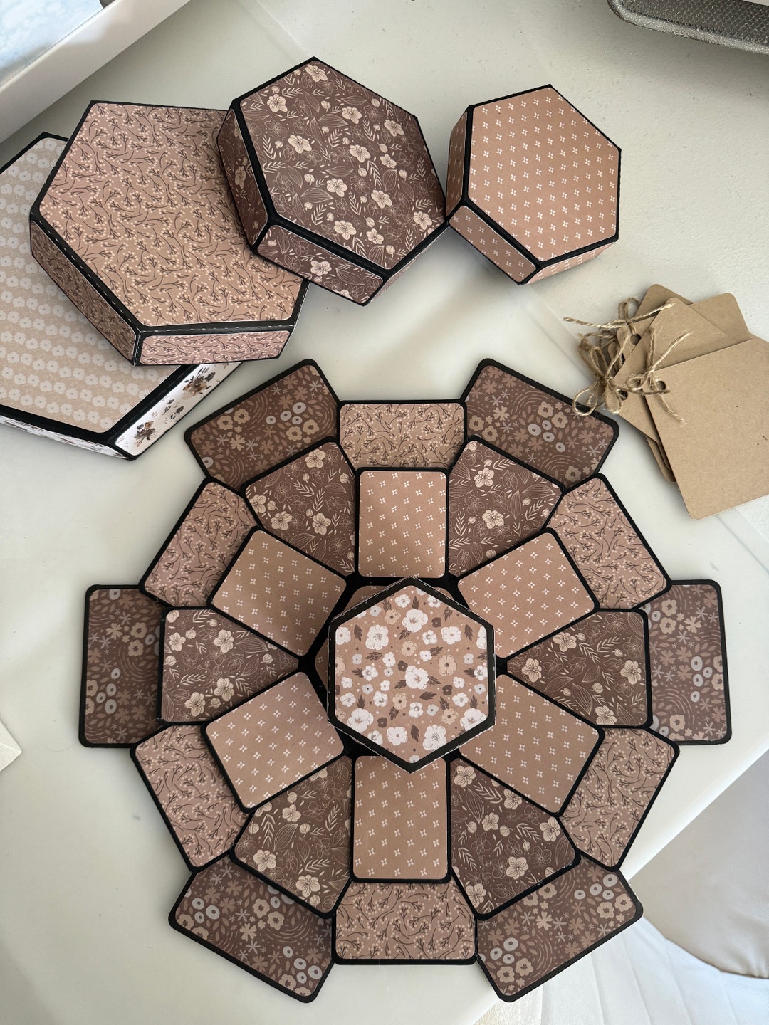 Creative Custom Hexagon Explosion Box Vintage Looking Ones - for Your ...