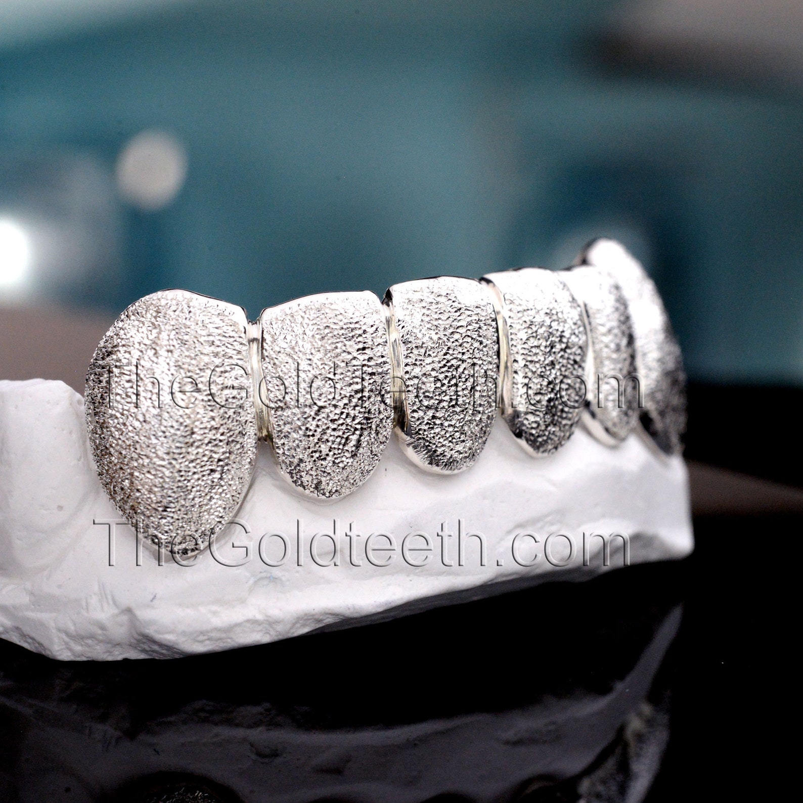 Silver Grillz 925 Sterling Silver Teeth Real Diamond Dust - Etsy