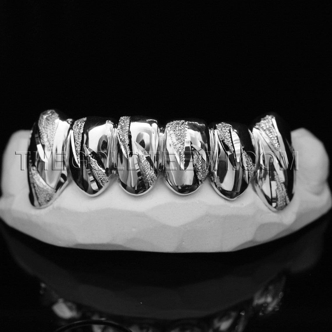 Custom Silver Grillz 925 Sterling Silver Teeth Real Diamond - Etsy