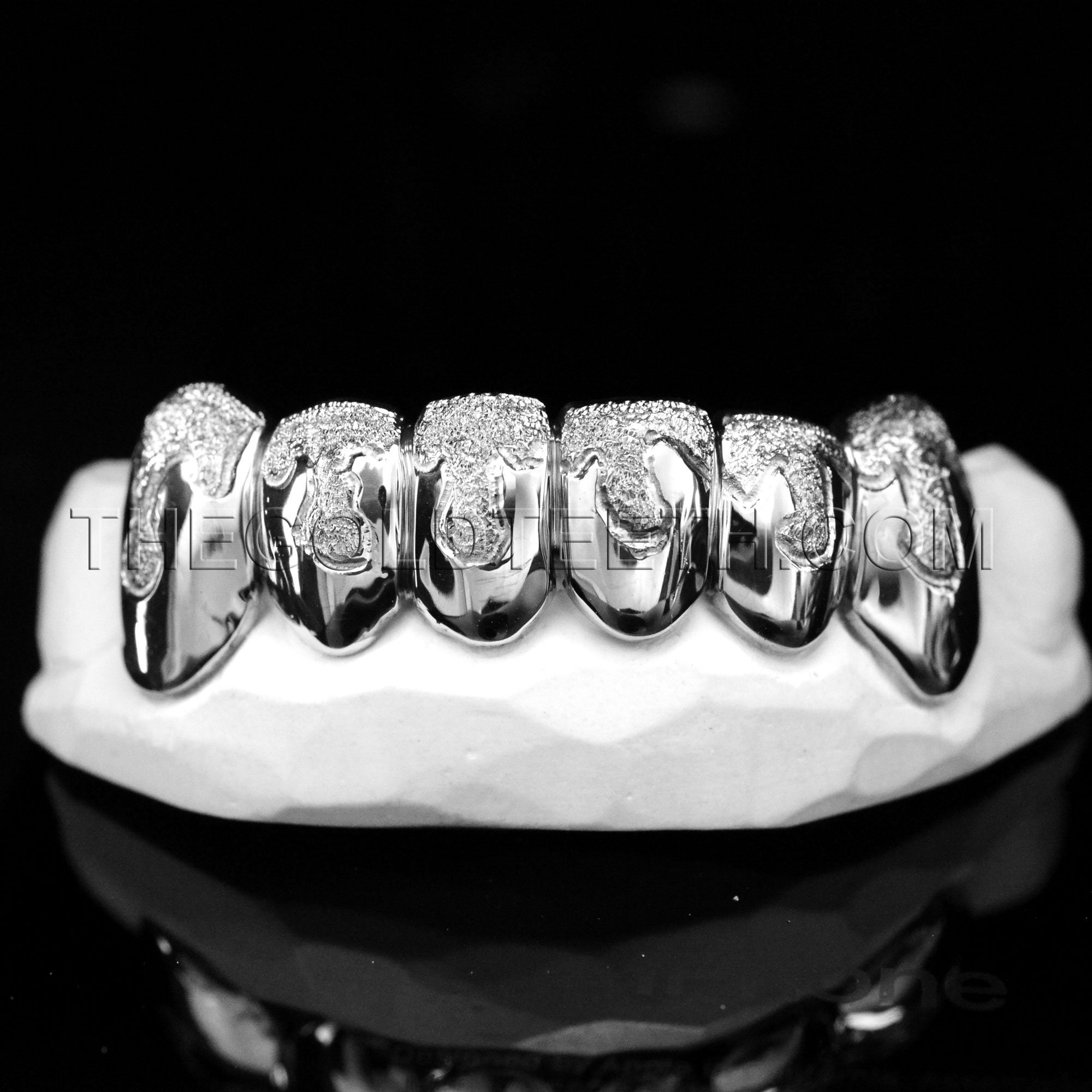 Sterling Silver Grillz 925 Custom Silver Teeth Real Diamond - Etsy