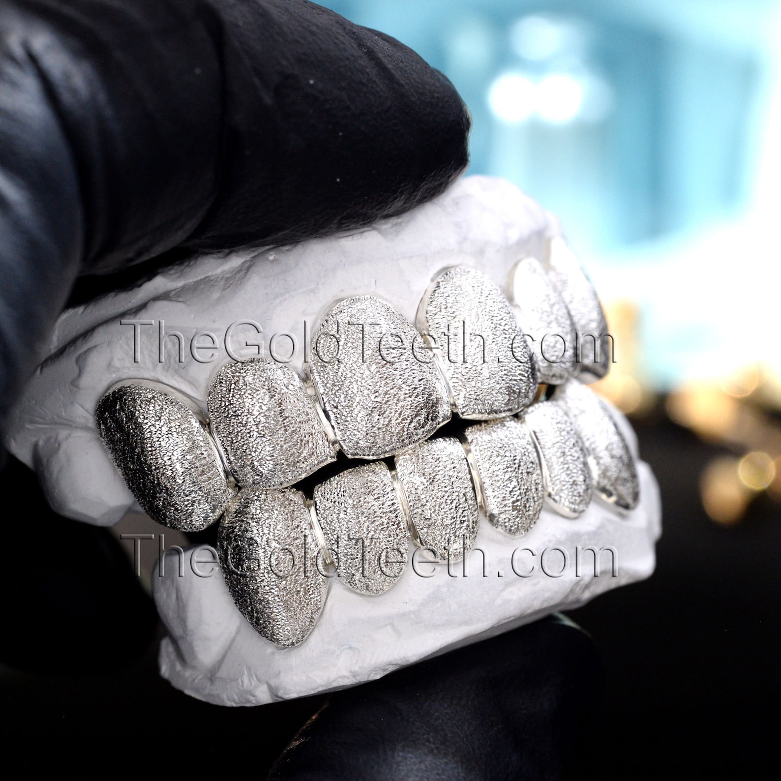 Silver Grillz 925 Sterling Silver Teeth Real Diamond Dust - Etsy