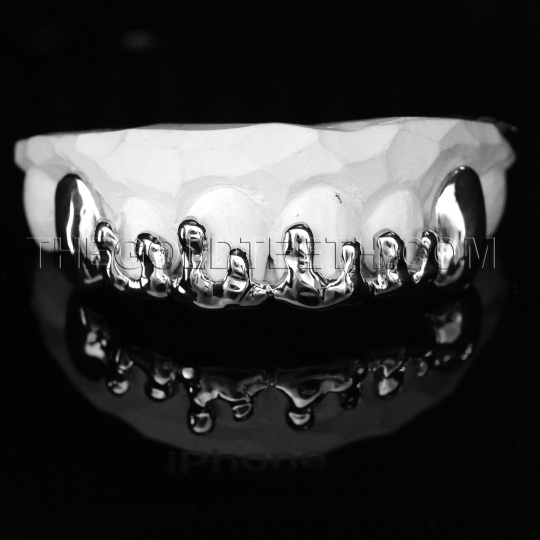 Silver Grillz 925 Sterling Silver Teeth Drip Silver Grill - Etsy