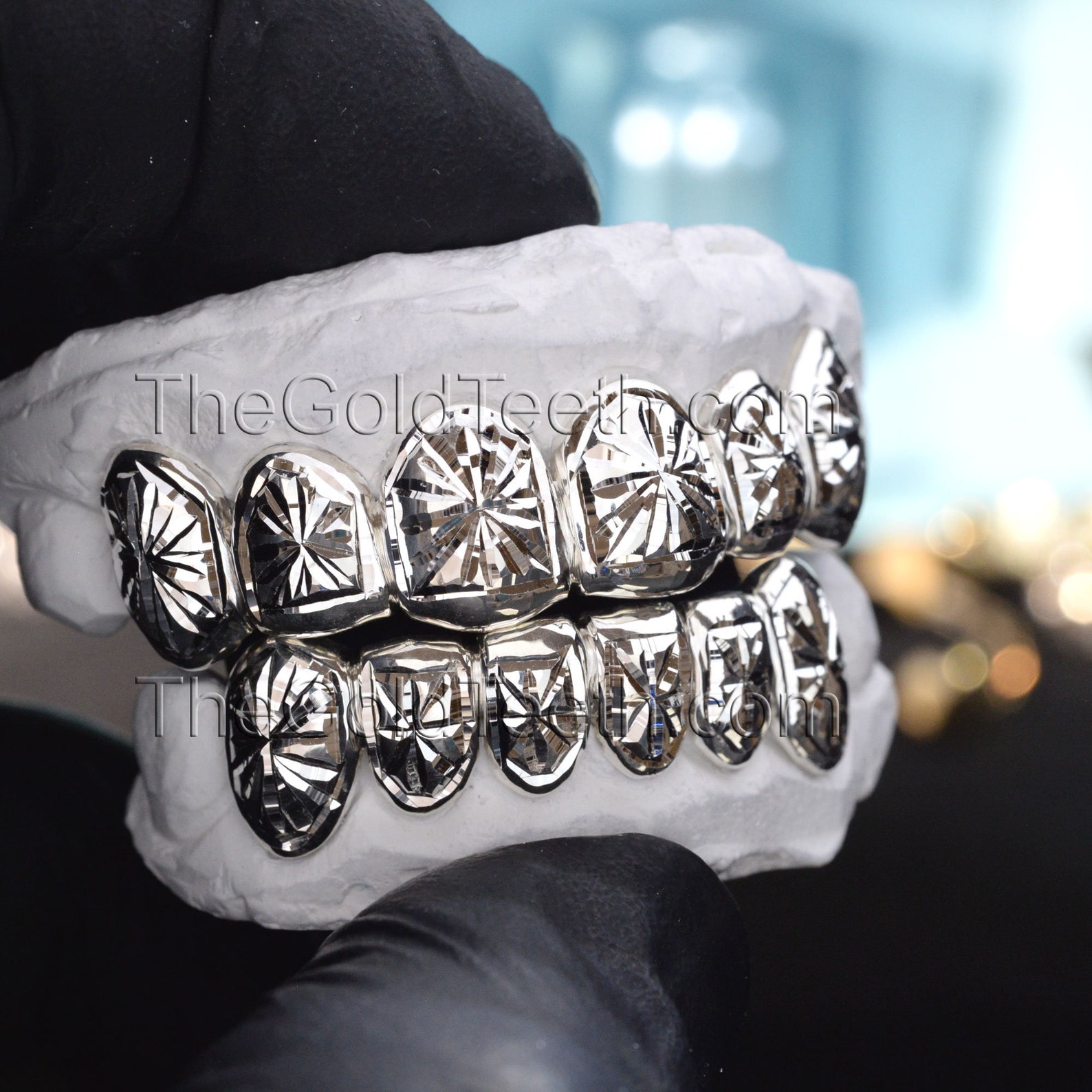 Custom Silver Grillz 925 Sterling Silver Teeth Real Diamond - Etsy