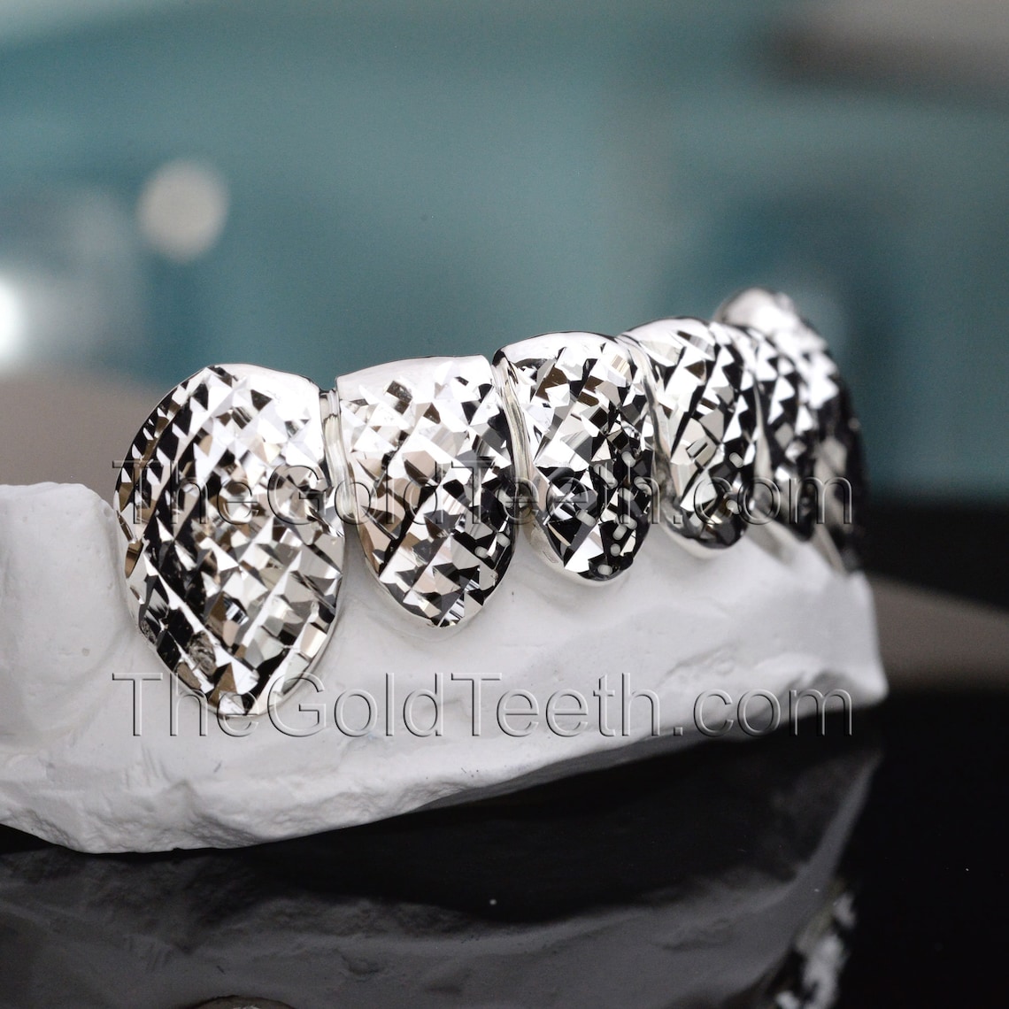 Silver Grillz 925 Sterling Silver Teeth Real Diamond Cut - Etsy