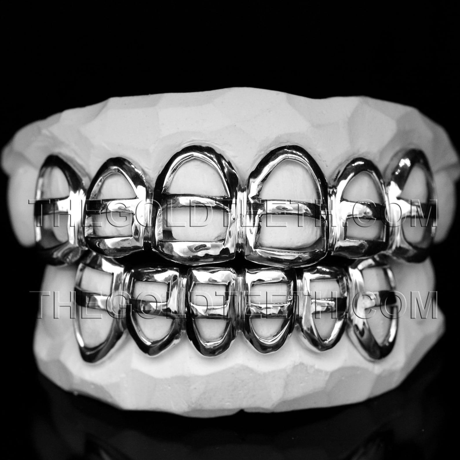 Silver Grillz 925 Sterling Silver Teeth Real Open Face Custom | Etsy
