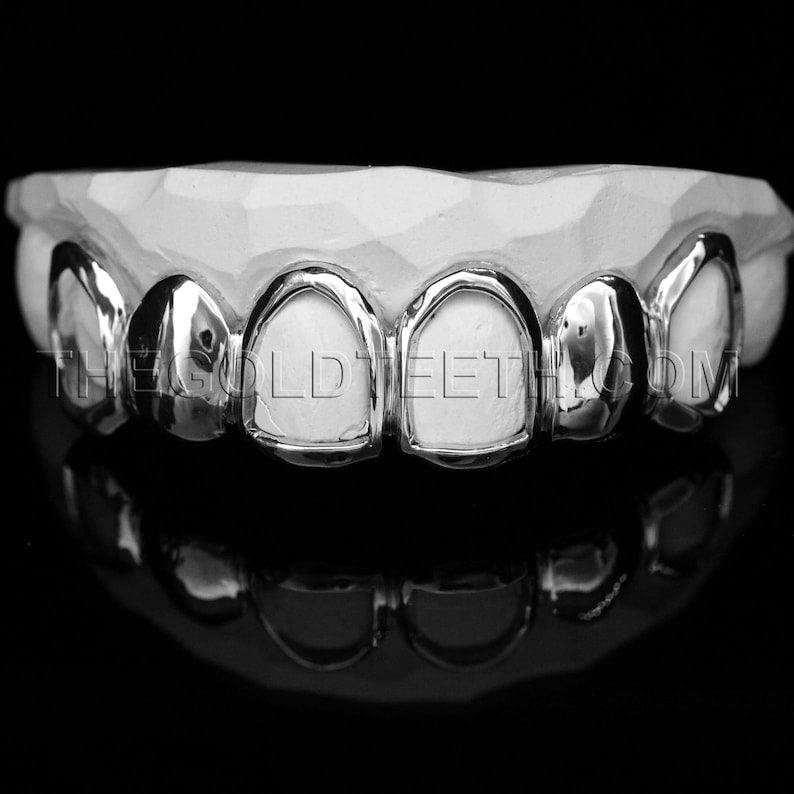 Sterling Silver Grillz 925 Custom Silver Teeth Real Open Face - Etsy