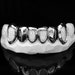 Sterling Silver Grillz 925 Custom Silver Teeth Real Open Face Silver ...