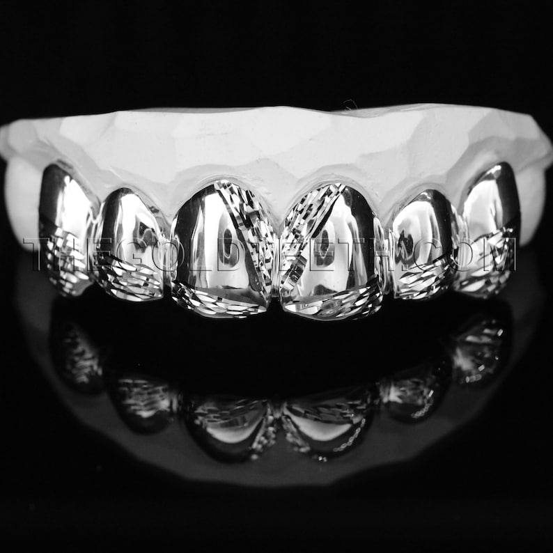 Silver Grillz 925 Custom Sterling Silver Teeth Real Diamond | Etsy