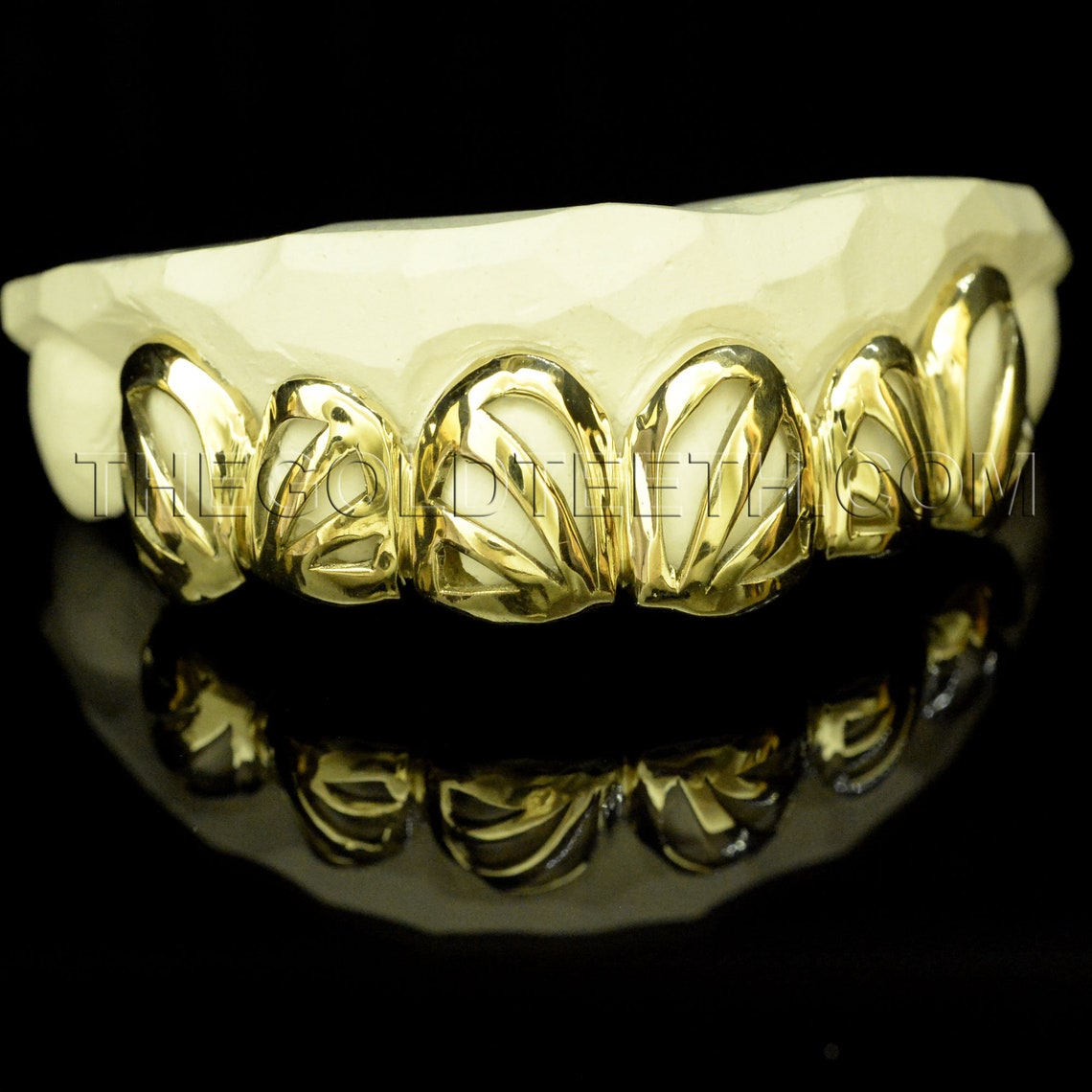Gold Grillz 10k Gold Teeth Open Face Yellow Gold Grillz Real | Etsy