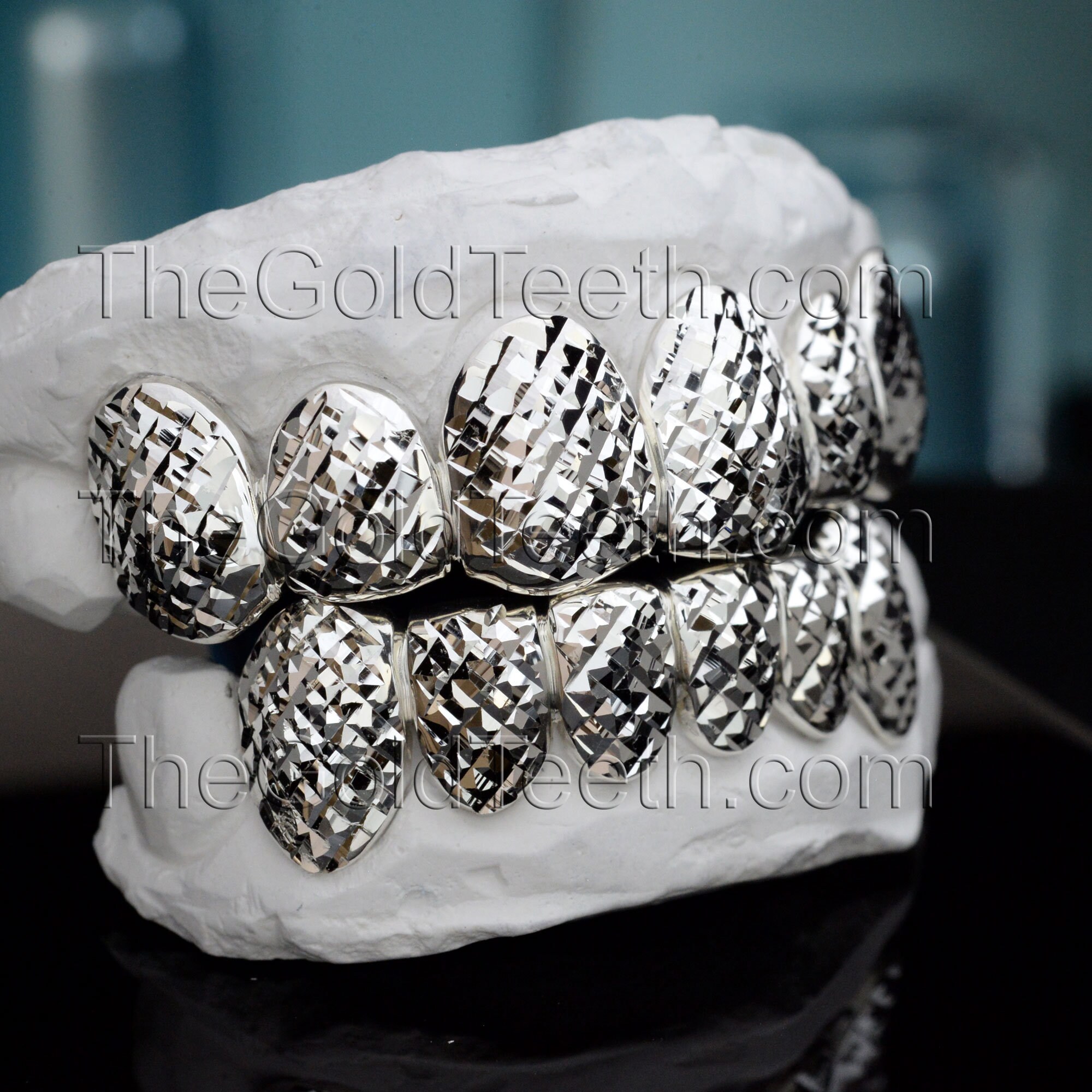 Silver Grillz 925 Sterling Silver Teeth Real Diamond Cut - Etsy