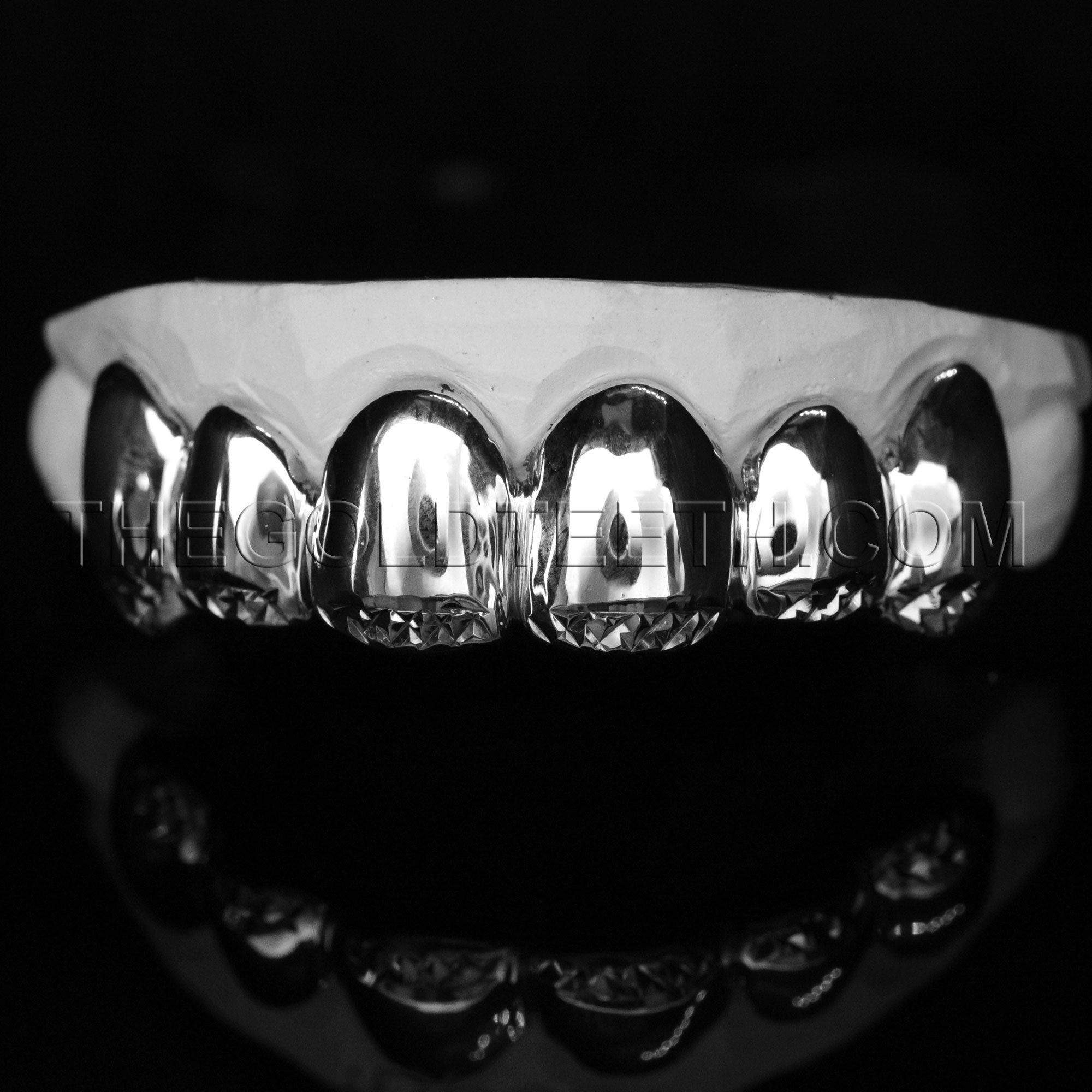 Sterling Silver Grillz 925 Silver Teeth Real Diamond Cut - Etsy