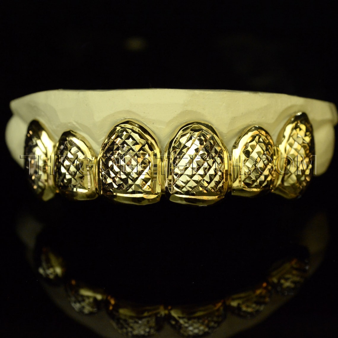 Gold Grillz 10k14k18k Gold Teeth Diamond Cut Yellow Grillz - Etsy
