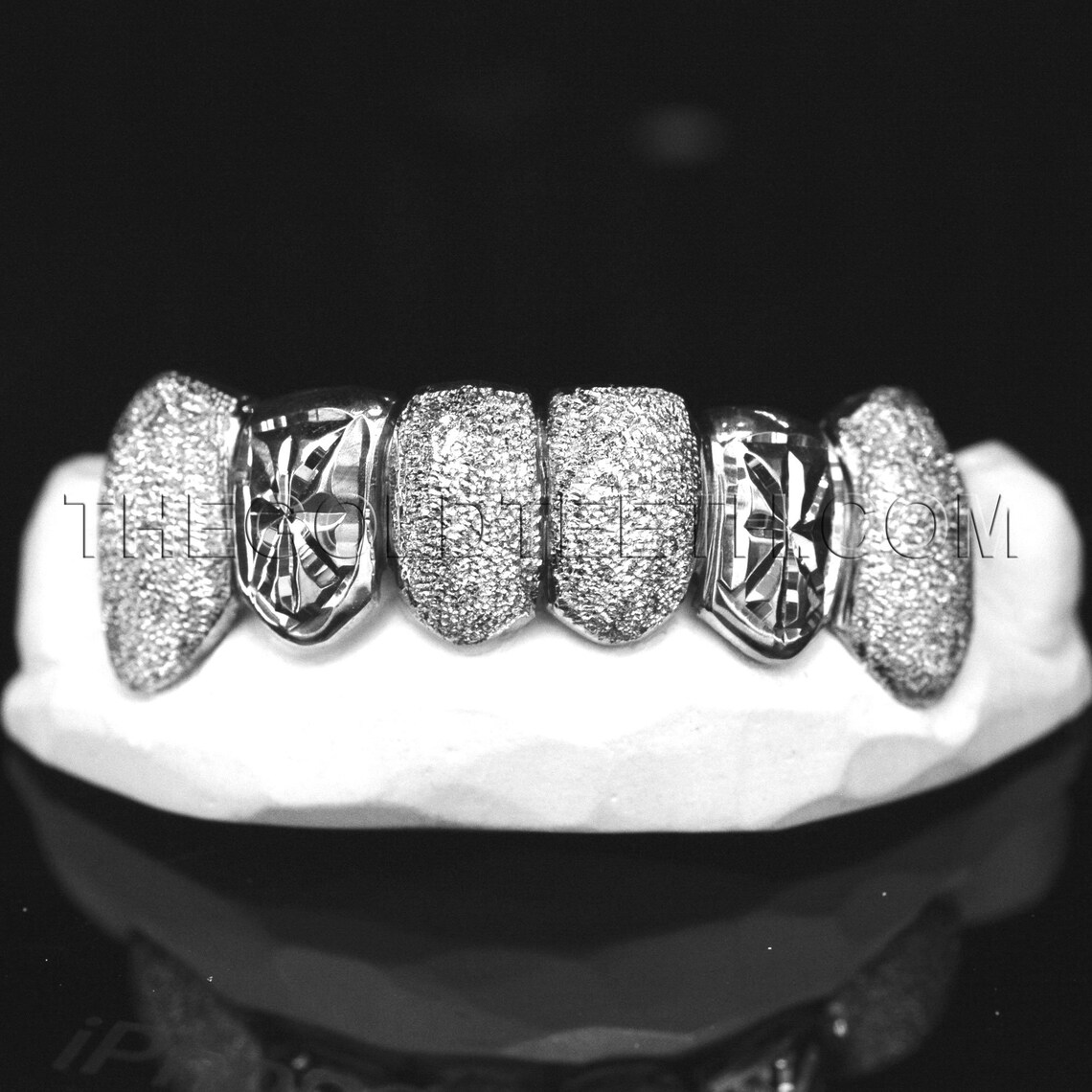 Silver Grillz 925 Sterling Silver Teeth Real Diamond Dust - Etsy