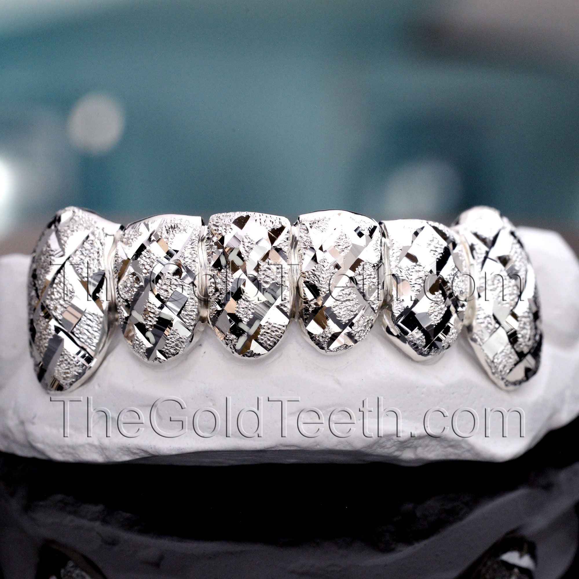 Silver Grillz 925 Sterling Silver Teeth Real Diamond Dust - Etsy