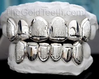 Sterling Silver Grillz 925 Custom Silver Teeth Real Diamond | Etsy