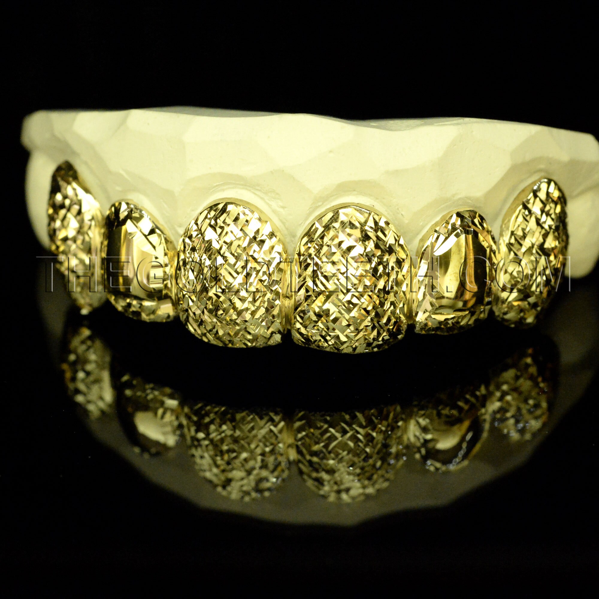 Custom Gold Grillz 10k Gold Teeth Diamond Cut Yellow Grillz - Etsy