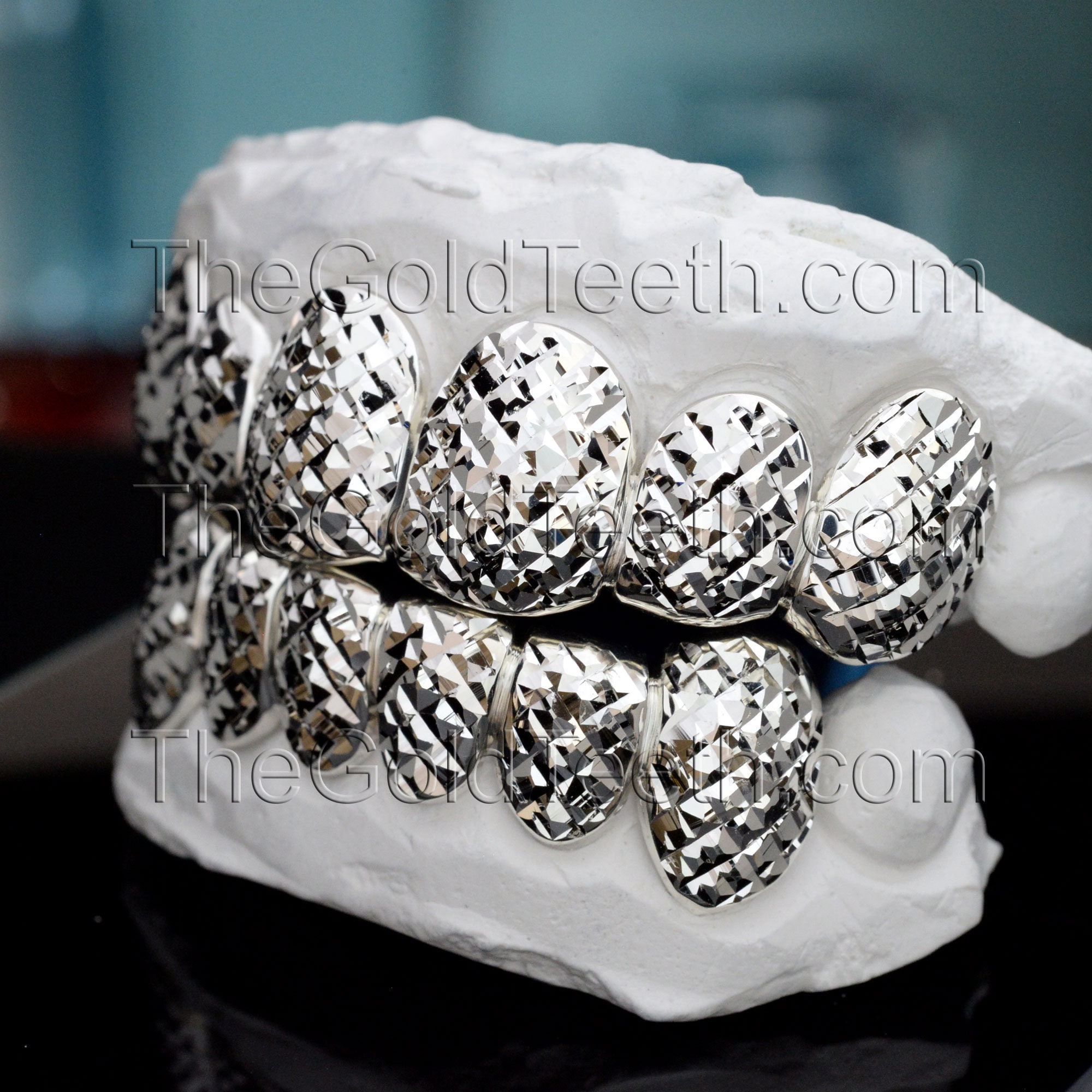 Silver Grillz 925 Sterling Silver Teeth Real Diamond Cut - Etsy