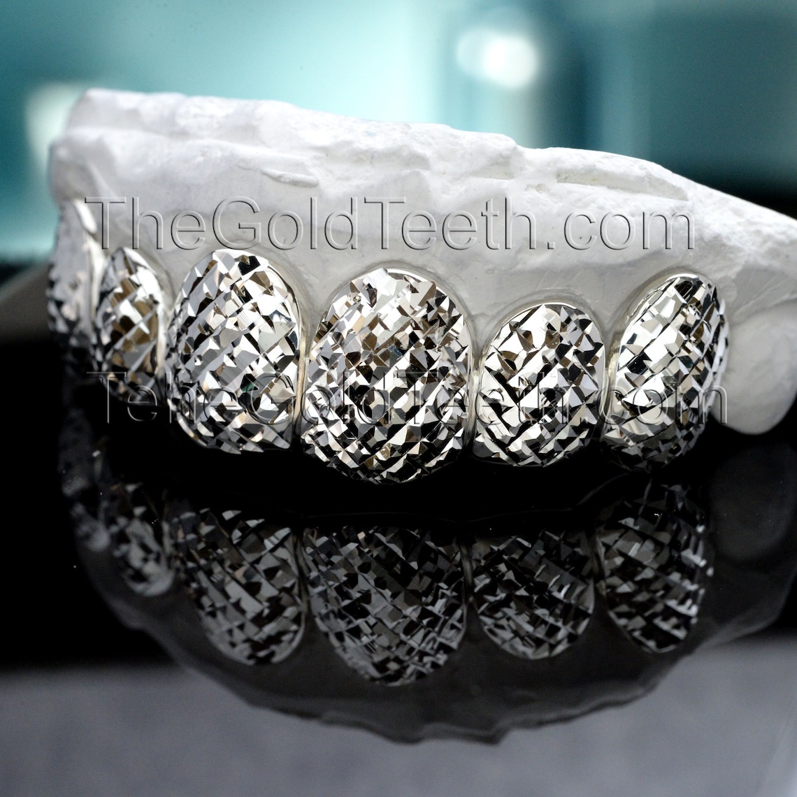 Silver Grillz 925 Sterling Silver Teeth Real Diamond Cut - Etsy