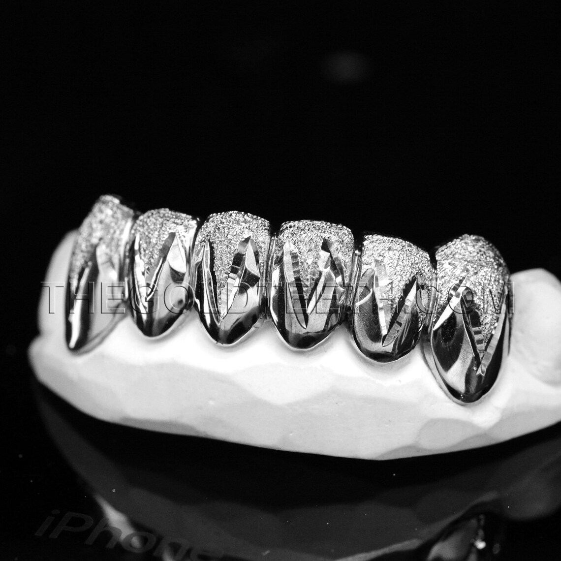Custom Silver Grillz 925 Sterling Silver Teeth Real Diamond - Etsy