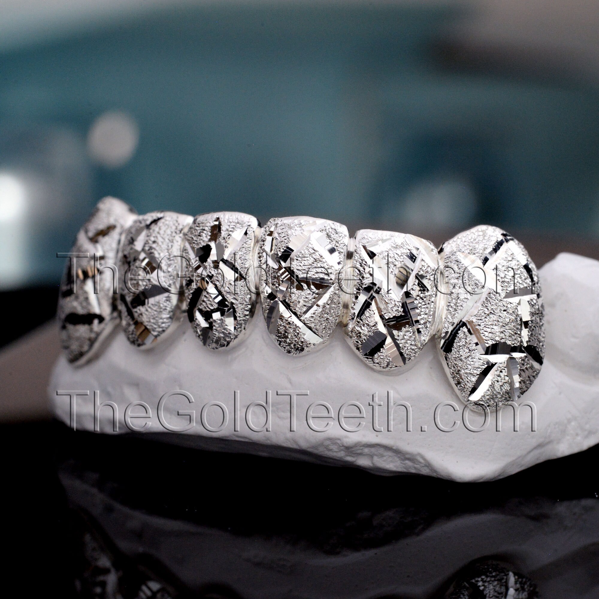 Custom Silver Grillz 925 Sterling Silver Teeth Real Diamond | Etsy