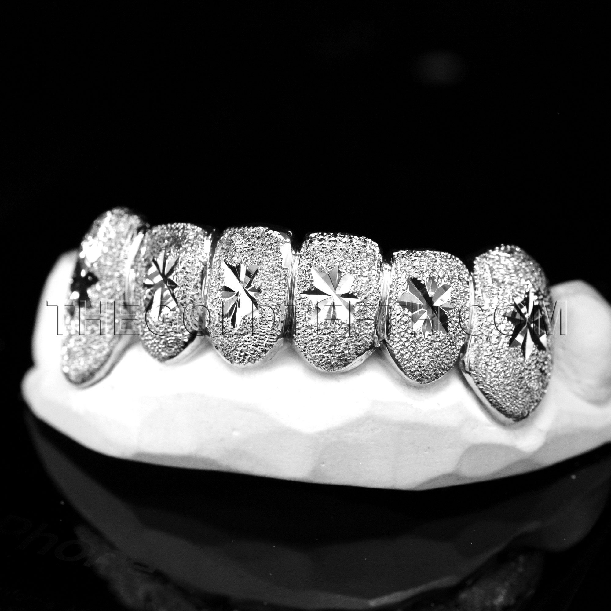 Sterling Silver Grillz 925 Custom Silver Teeth Real Diamond - Etsy