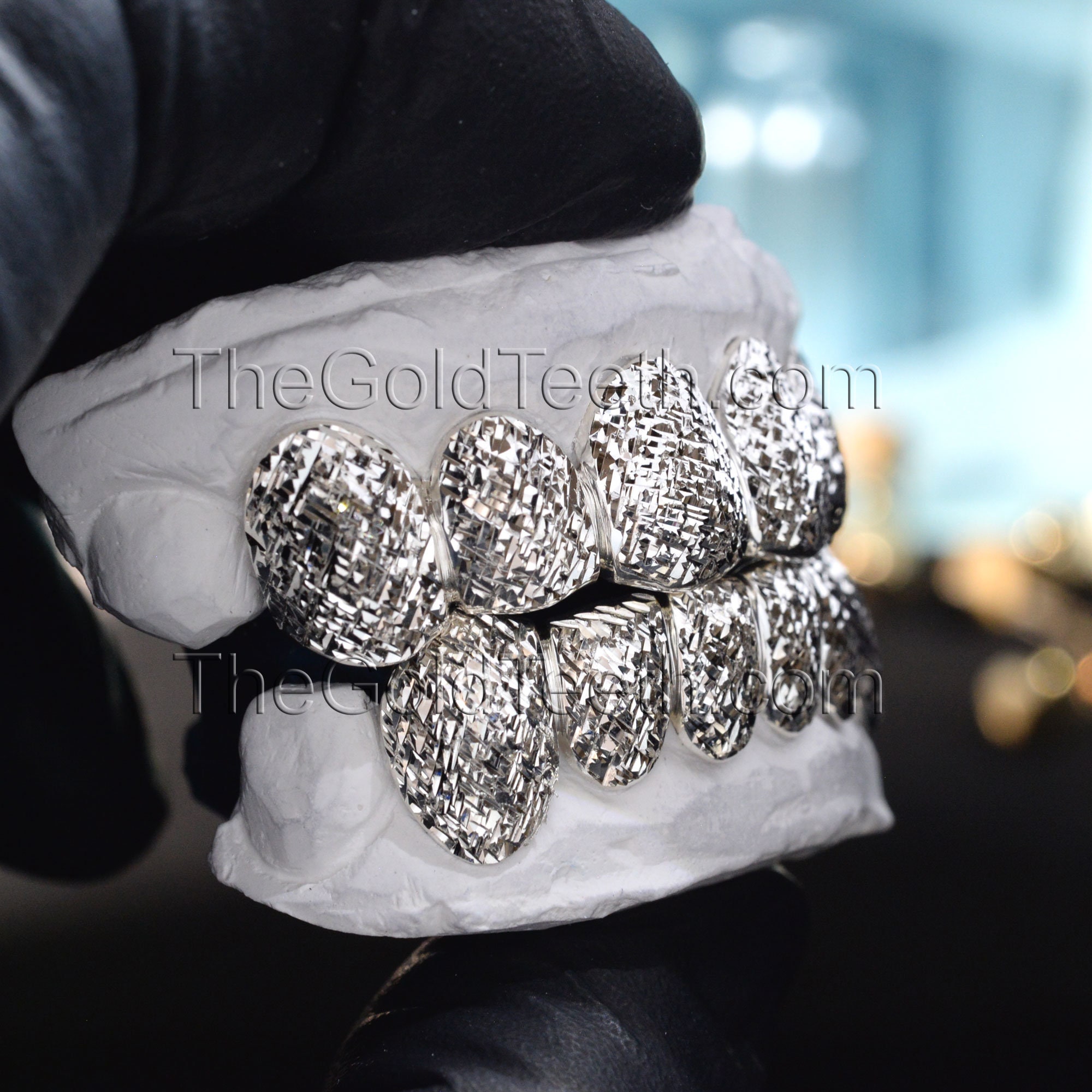 Silver Grillz 925 Sterling Silver Teeth Real Diamond Cut | Etsy