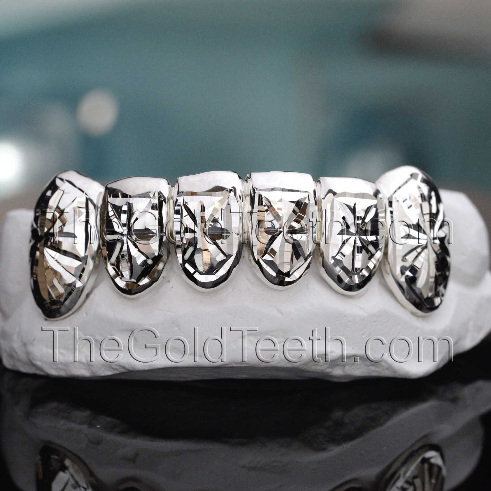 Custom Silver Grillz 925 Sterling Silver Teeth Real Diamond | Etsy