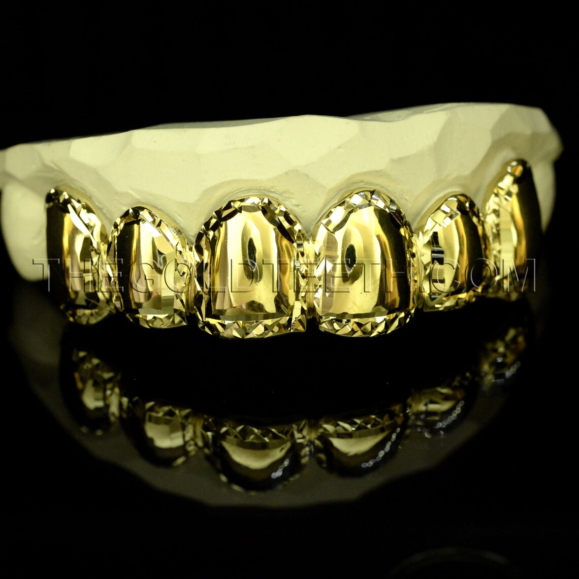 Gold Grillz 10k Gold Teeth Diamond Cut Yellow Custom Grillz - Etsy