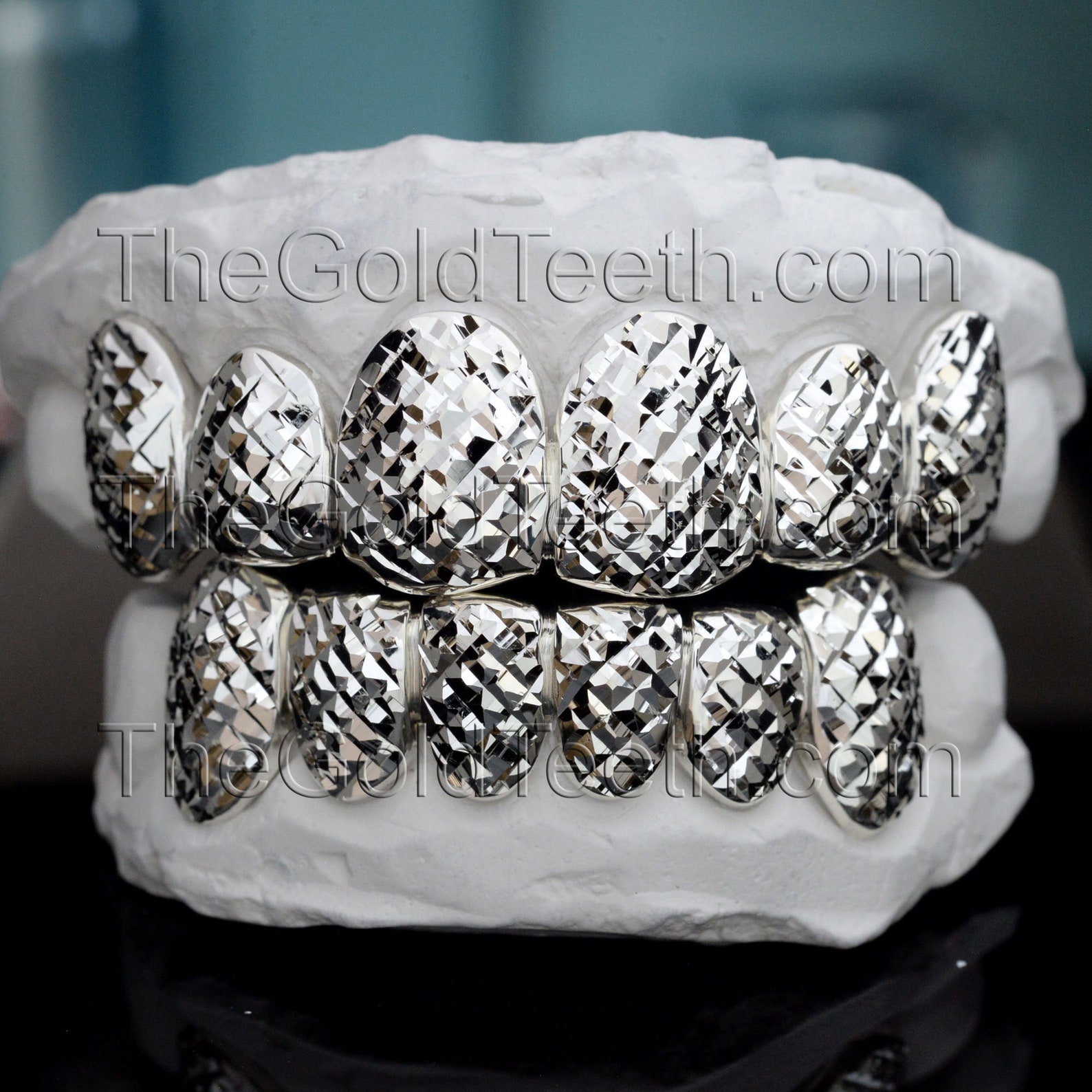 Silver Grillz 925 Sterling Silver Teeth Real Diamond Cut - Etsy