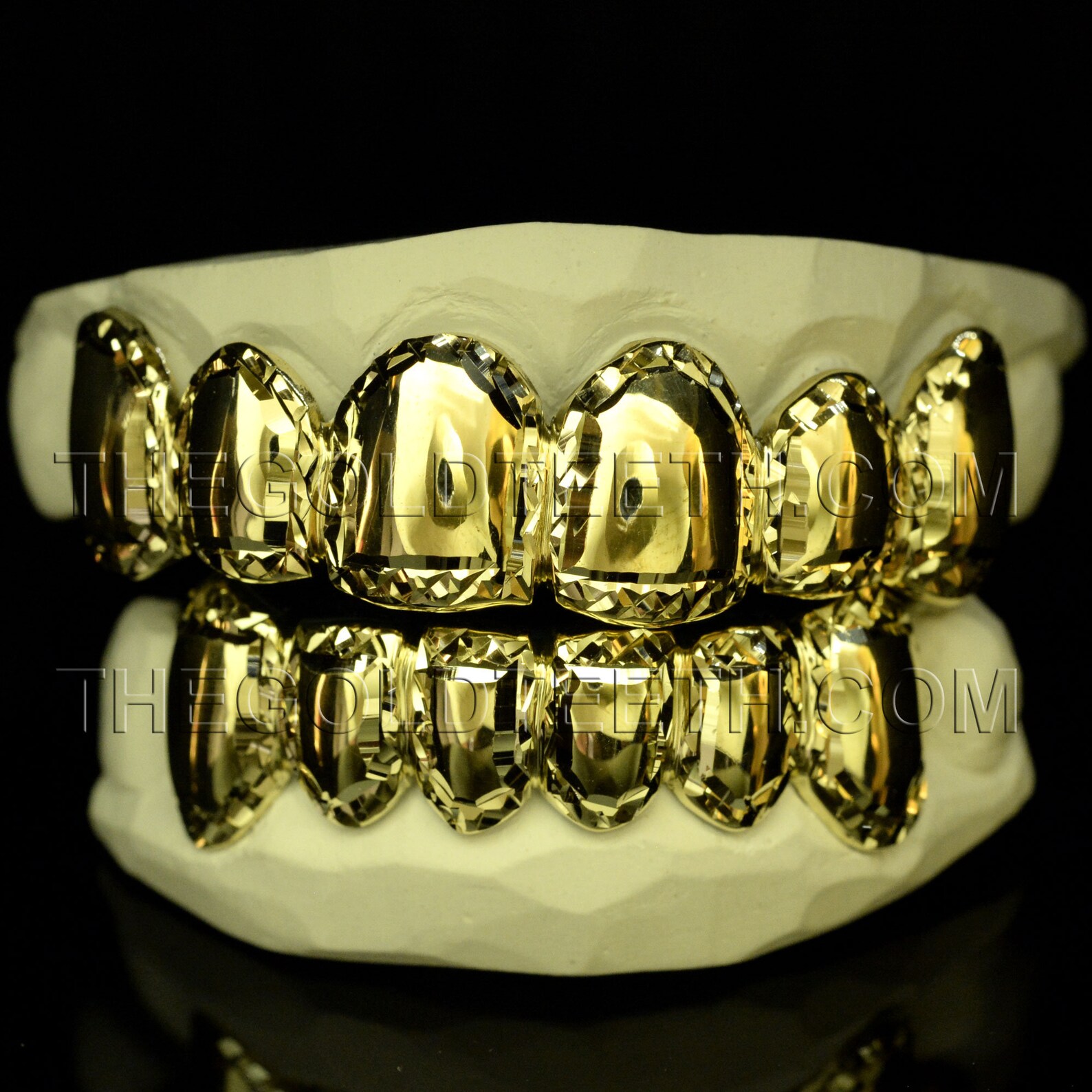 Gold Grillz 10k Gold Teeth Diamond Cut Yellow Custom Grillz - Etsy