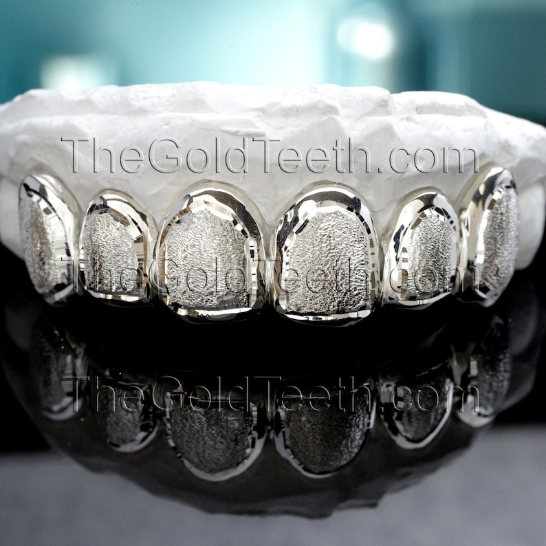 Sterling Silver Grillz 925 Custom Silver Teeth Real Diamond | Etsy