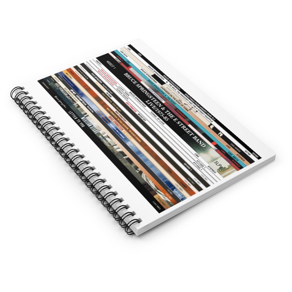 Bruce Springsteen Vinyl Collection Spiral Notebook. the Boss. - Etsy